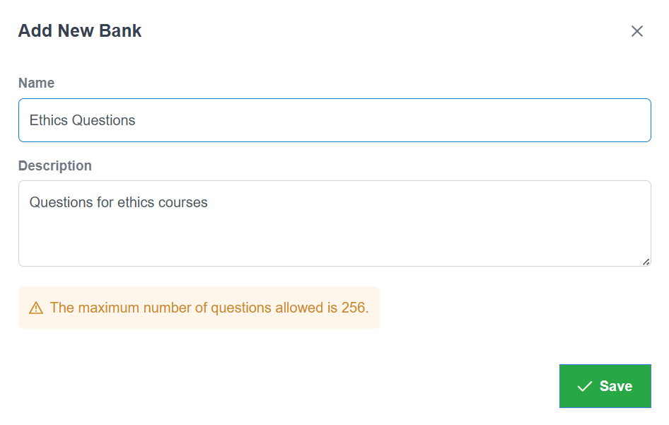 Quiz Question Bank – YesLMS