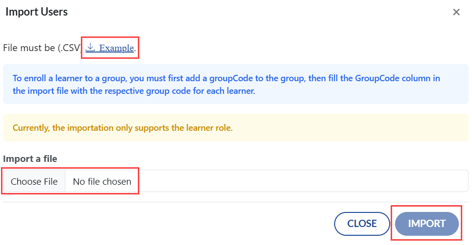 Import Users for IN HCSP ONLY – YesLMS